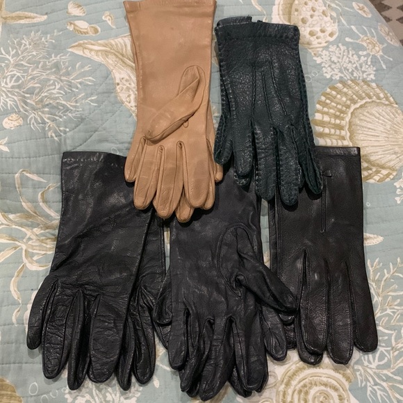 Unbranded | Accessories | Leather Gloves Bundle Black Green And Brown ...